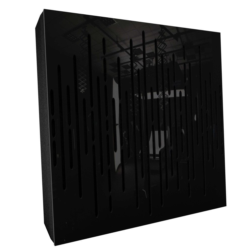 Sound Absorbing Acoustic Panel «Wave Fabric» Black Gloss — WorldWide ...