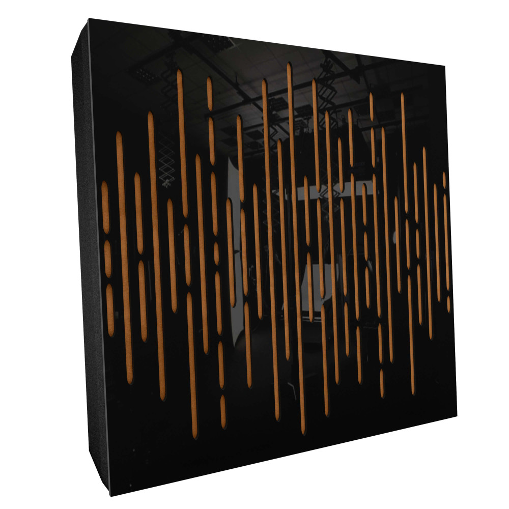 Sound Absorbing Acoustic Panel «Wave Fabric» Black Gloss — WorldWide ...