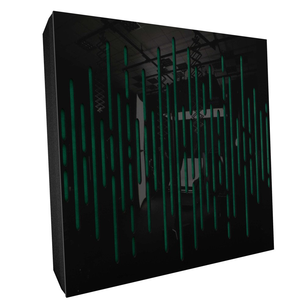 Sound Absorbing Acoustic Panel «Wave Fabric» Black Gloss — WorldWide ...