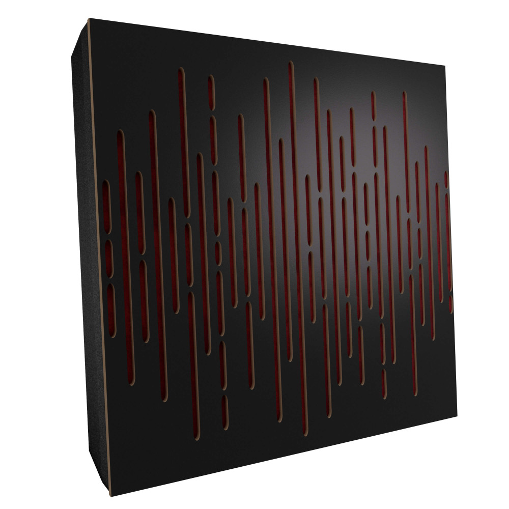 Sound Absorbing Acoustic Panel «Wave Fabric» Black— WorldWide Shipping ...