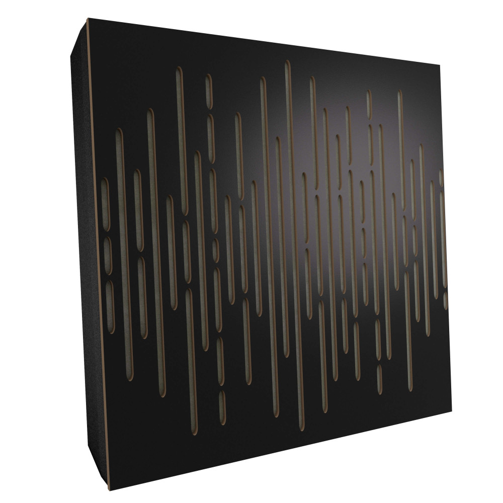 Sound Absorbing Acoustic Panel «Wave Fabric» Black— WorldWide Shipping ...