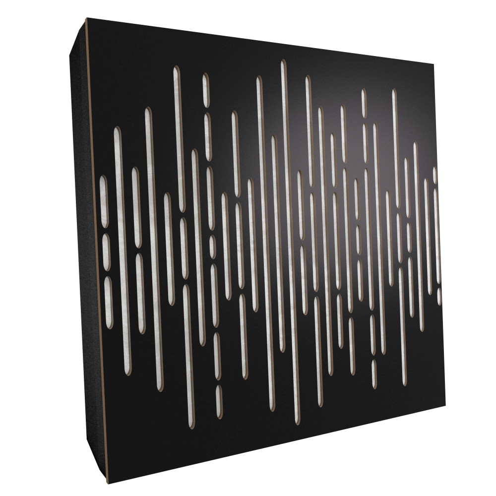 Sound Absorbing Acoustic Panel «Wave Fabric» Black— WorldWide Shipping ...